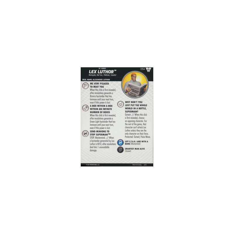Figura de Heroclix Lex Luthor 054