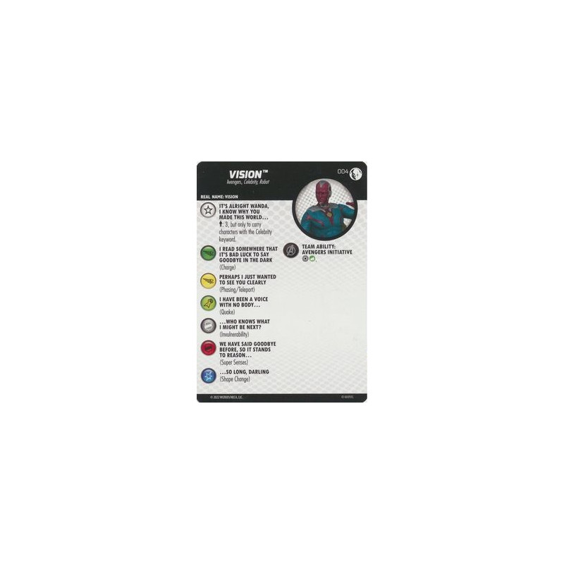 Figura de Marvel Heroclix Vision 004