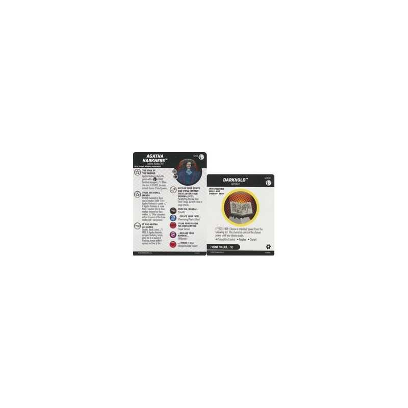 Figura de Marvel Heroclix Agatha Harkness 049 + Darkhold s008